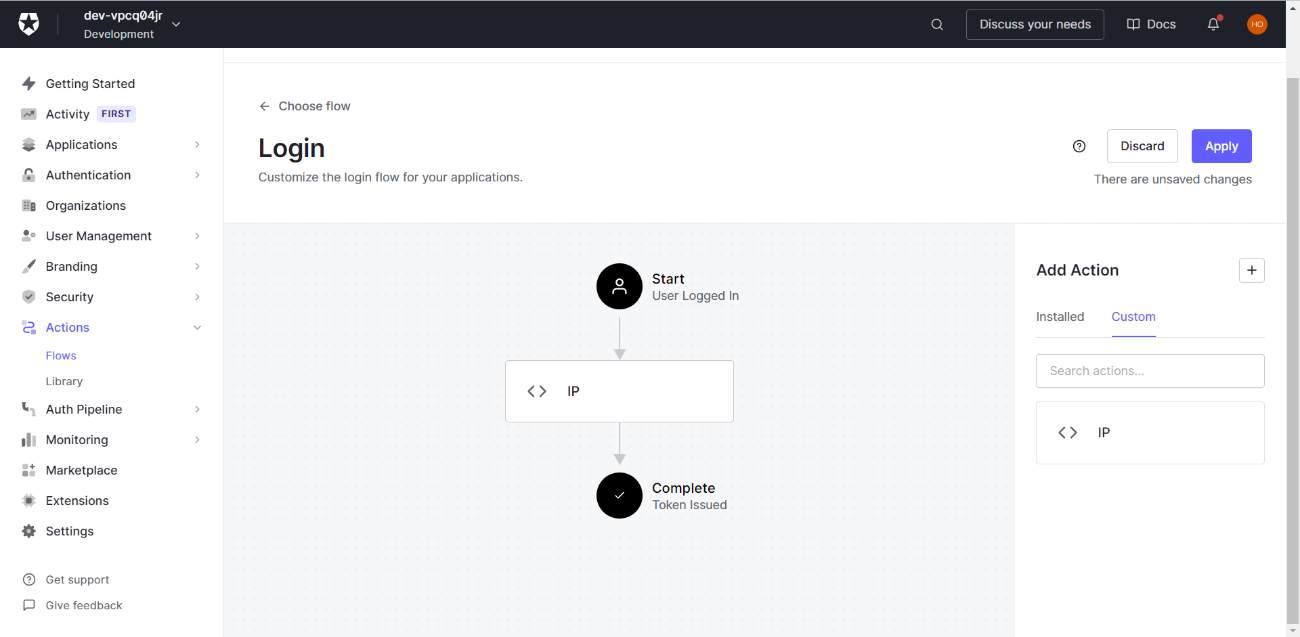 Realization Of Custom Logic Using Auth0 Actions Function Customization 