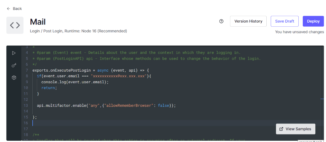 Realization Of Custom Logic Using Auth0 Actions Function Customization 