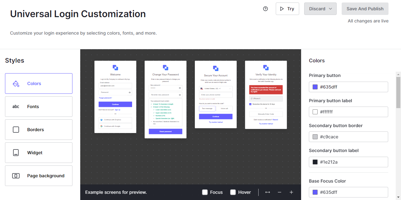 About Auth0 universal login function ~Screen customization of login ...