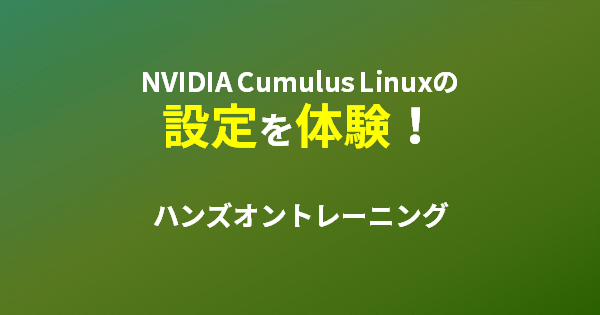 Experience Cumulus Linux configuration! Hands-on training - NVIDIA ...
